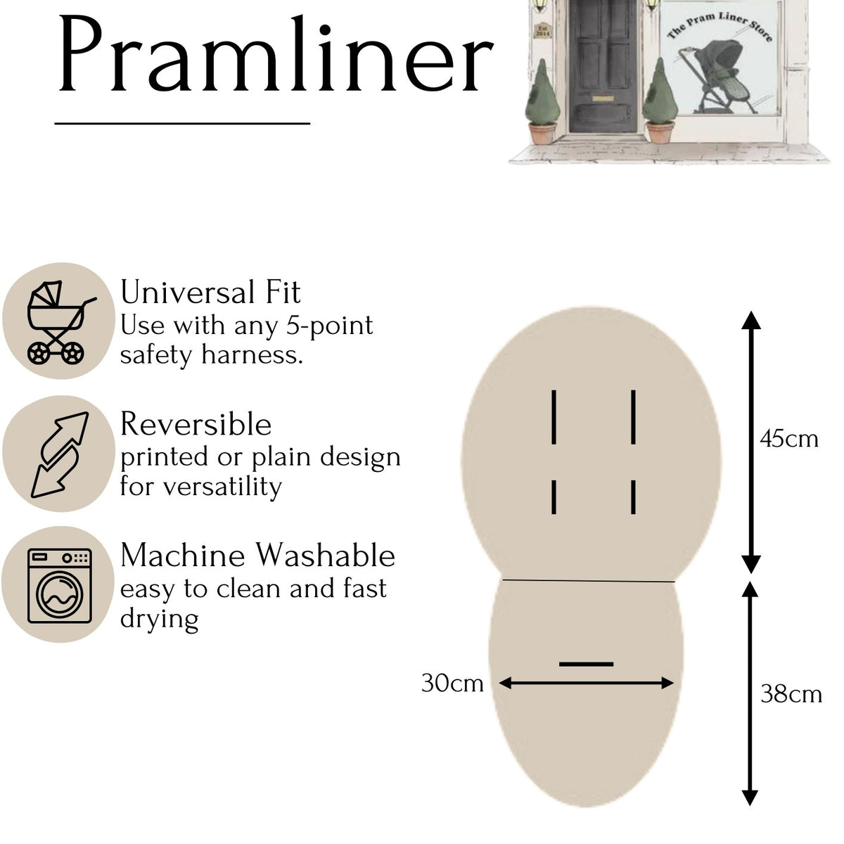 Pre-Made Pram Liner - Universal Size – Comfy Co. Pram Liners